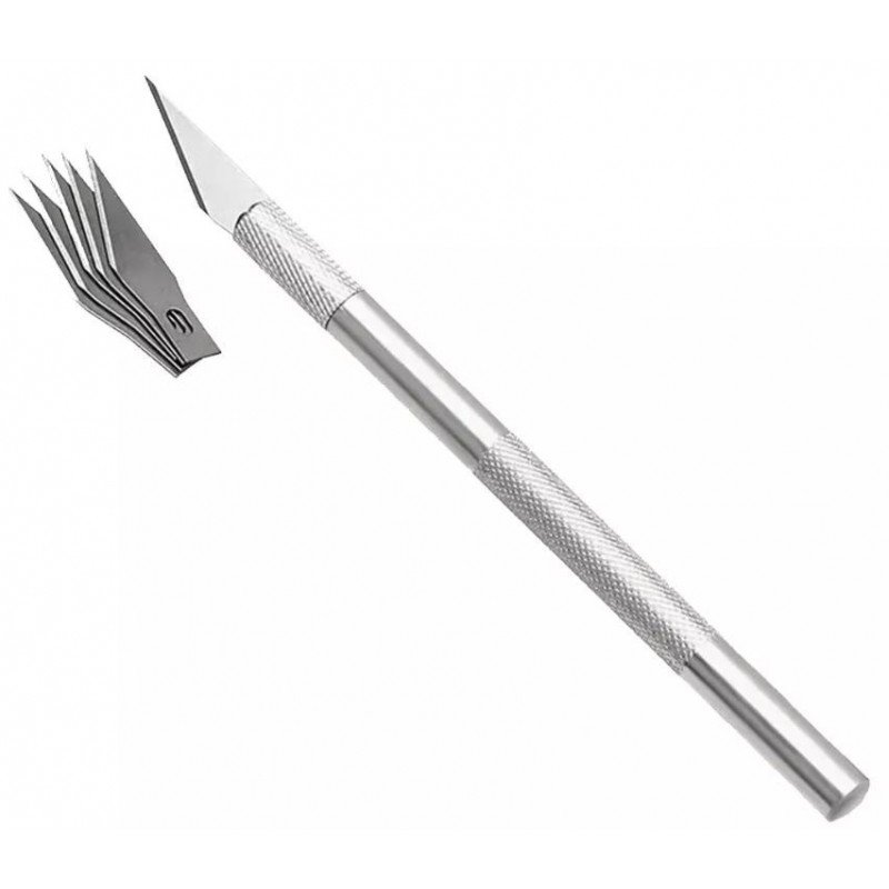 Oferta cutter bisturi metalico + 5 hojas Al mejor precio